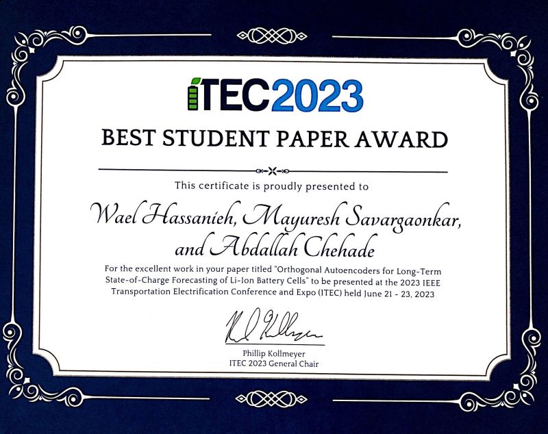 We won the best paper award! | Mayuresh Savargaonkar